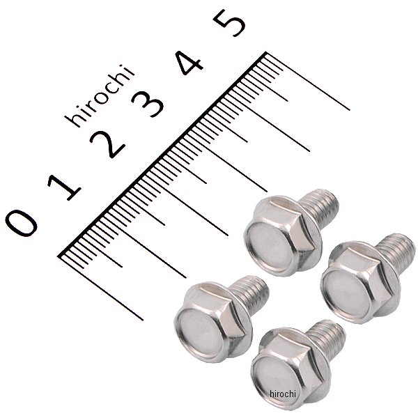 ポッシュ POSH フランジ六角ボルトセット汎用サイズ:M6x10mm素材:ステンレス4本入最大径 (ヘッド):約13mm920610-S1楽天 HD店　