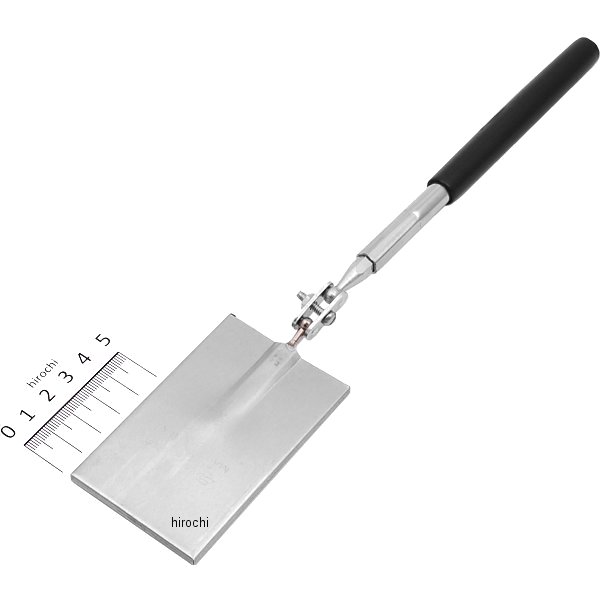 長方形ミラーです。2-1/8インチ x 3-1/2インチ(54x89mm)ミラー閉じた時の長さは 11-1/4インチ(286mm)、伸ばすと 15-1/4インチ (387mm) になります。2 箇折のボールジョイントにより、ミラーを360°...