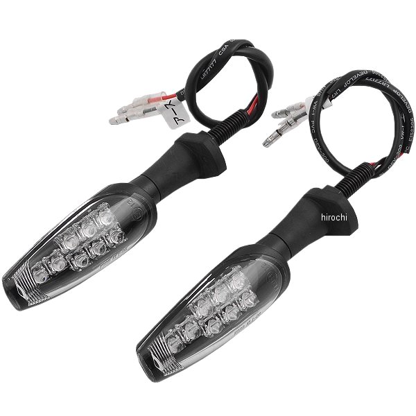 キジマ LEDウインカーランプ TRL2タイプ補修用レンズカラー:クリア(Eマーク刻印)ウインカーボディサイズ:全長67mm×高さ30mm配線長:200mmLEDチップ8個使用(12V/1.2W)内容:ウインカー2個セットキジマTRL2タイ...