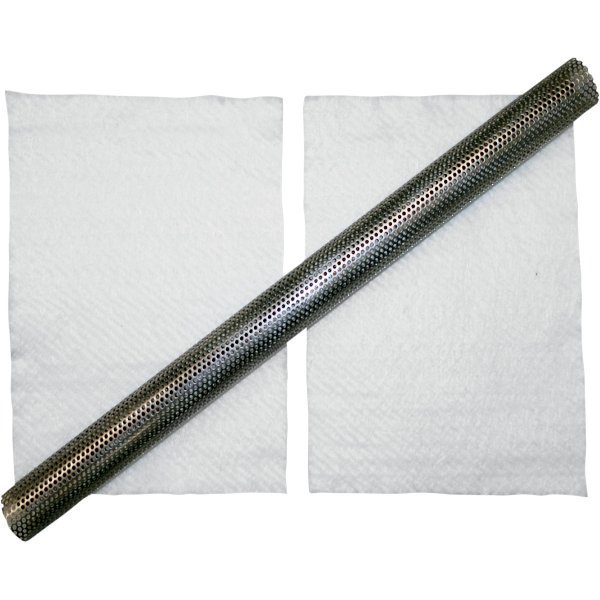 バッフルチューブ汎用ステンレスラウンド外径:1.25インチ(31.75mm)長さ:24インチ(609.6mm)すべての穴は1/8インチ径、3/16インチの千鳥配置。1平方インチあたり33個の穴があり、40%の開口部があります。マフラーパッキ...