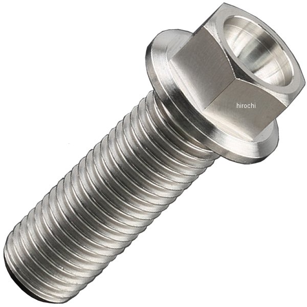 ジータ ZETA チタンフランジボルト汎用タイプ:スタンダード【サイズ】・d:M10 P=1.25・S:12mm・Dc:17mm・K:8.2mm・b:26mm・L:30mm入数:1本入りワイヤリング穴:無し素材:チタン合金 Ti-6AL-4...