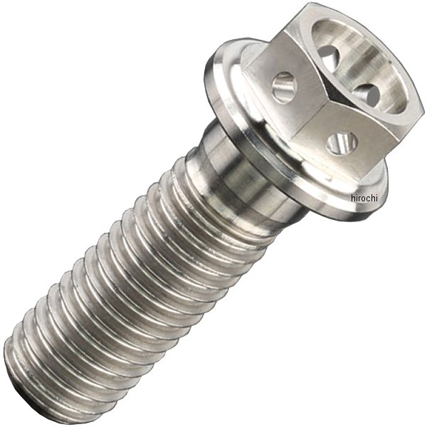 ジータ ZETA チタンフランジボルト汎用タイプ:スタンダード【サイズ】・d:M10 P=1.5・S:12mm・Dc:17mm・K:8.2mm・b:26mm・L:30mm入数:1本入りワイヤリング穴:有り素材:チタン合金 Ti-6AL-4V...