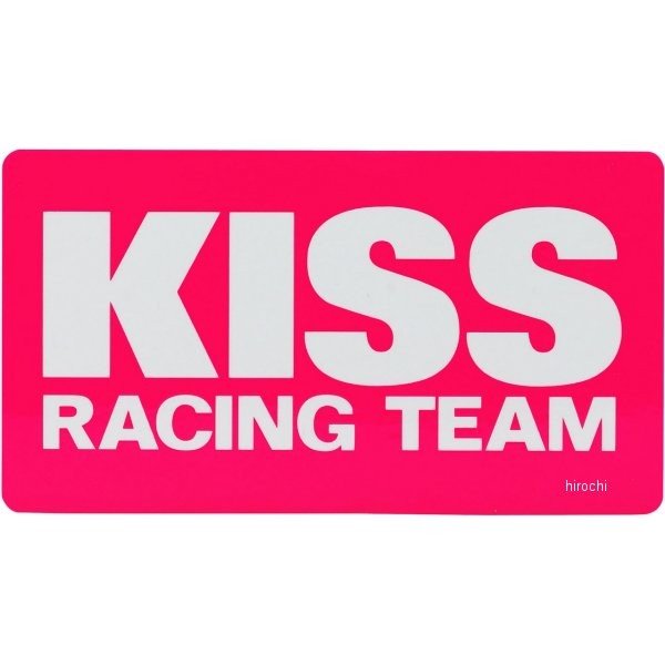 KISS Racing チームステッカーカラー:ピンクバック、文字:ホワイトサイズ:100mm×55mmK1482K1482楽天 HD店　