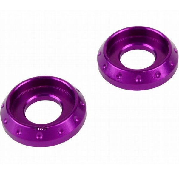 ポッシュ POSH NASAワッシャー M8カラー:パープル【サイズ】外径:18.8mm/厚み:4.5mm【使用箇所・用途(-用)】M8用【入数】2個入厚みを抑えた薄型のアルミ削り出しワッシャーです。M8のボタンキャップボルト (頭外形:1...