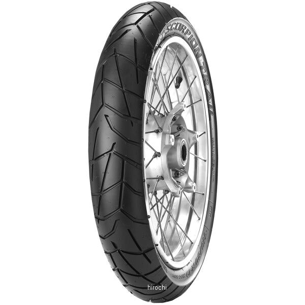 ピレリ PIRELLI SCORPION TRAIL II用途:フロント用リム径:17インチチューブレスタイヤ標準リム幅(インチ):3.5許容リム幅(インチ):3.50-3.75偏平率:70%構造:ラジアル荷重指数:58(236kg)速度記...