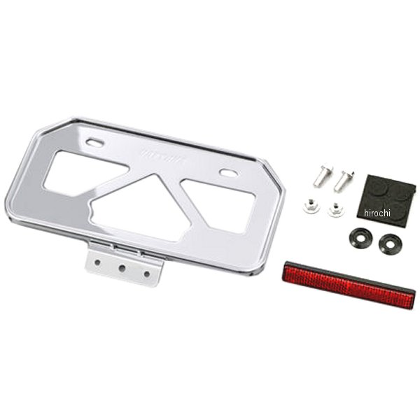 デイトナ ナンバープレートホルダーM+ リフレクターカラー:クロームサイズ:Mタイプ:原付用山型【付属品】・アルミナンバープレート×1・リフレクター×1・フランジスペーサー×2個・フランジボルト(M6×15mm)×2個・フランジナット(M6...