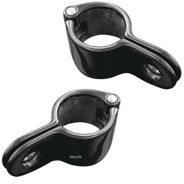 クリアキン Kuryakyn 1インチ マグナム クイック クランプ グロスブラック 2個入りペグマウント用の1/2インチの穴があります7481楽天 HD店
