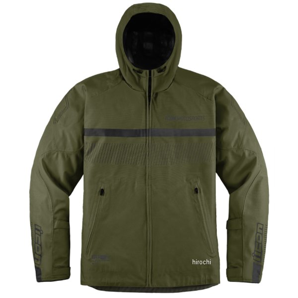 アイコン ICON 春夏モデル ジャケット JACKET PDX3 CEサイズ:Mカラー:オリーブ・ICONリラックスフィット・Hycor透湿防水生地・内部300Dポリエステルで強化・脱着可能インナーベスト・脇下大型ベンチレーション・フード...
