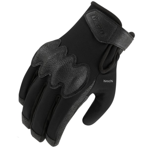 アイコン ICON 春夏モデル グローブ GLOVE PDX3 CEサイズ:Sカラー:ブラック・4wayストレッチナイロン生地・手のひらAX LAREDO生地・防水・ナックルD3Oプロテクター内蔵 EN 13594:2015 Level1/...