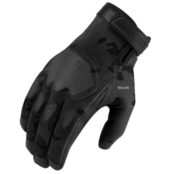 アイコン ICON 春夏モデル グローブ GLOVE HOOLIGAN CEサイズ:Lカラー:ダークカモ・ポリエステルメッシュ素材・手のひらAX LAREDO素材と補強・ナックルクッションガード・CE安全規格 EN 13594:2015 L...