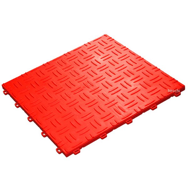 テックタイル単品カラー:レッドサイズ:330mm×330×13mm素材:ポリプロピレン合成樹脂内容物:1枚【仕様説明】・広がるフロア演出テックタイル（樹脂製連結パネル）を敷くことで、デザイン性に優れたフロアを簡単に作ることができます。機能面...