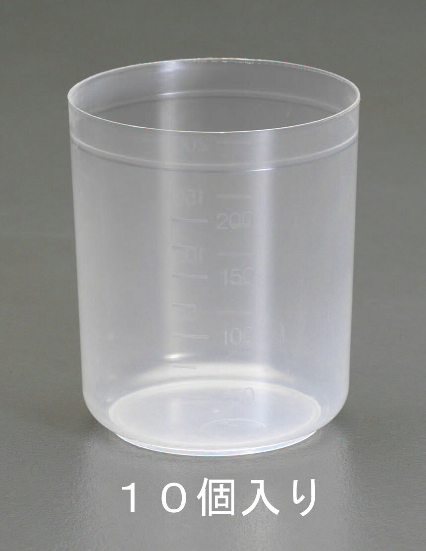 材質：ポリプロピレン容量：200mlサイズ：65X82mm入数：10個目盛付射出成形による透明度の良いカップ000012233455 HD　