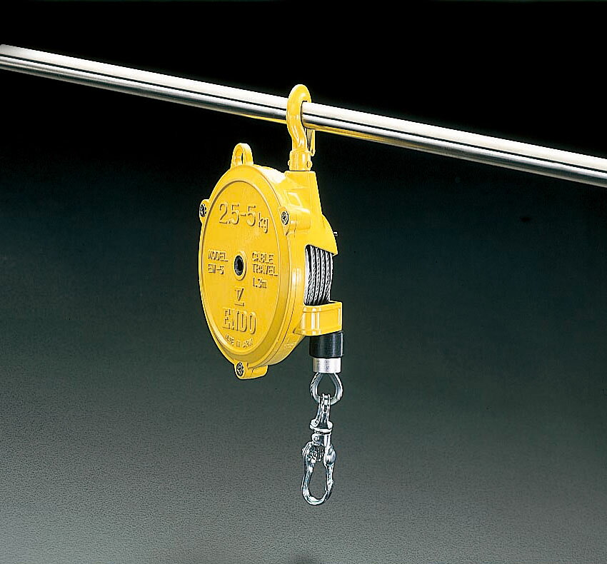 ●ワイヤーロープ径:φ3mm●本体サイズ:φ148mm●容量(kg):2.5-5.0●ストローク:1.3m●重量(kg):1.5000012028734楽天 HD店　