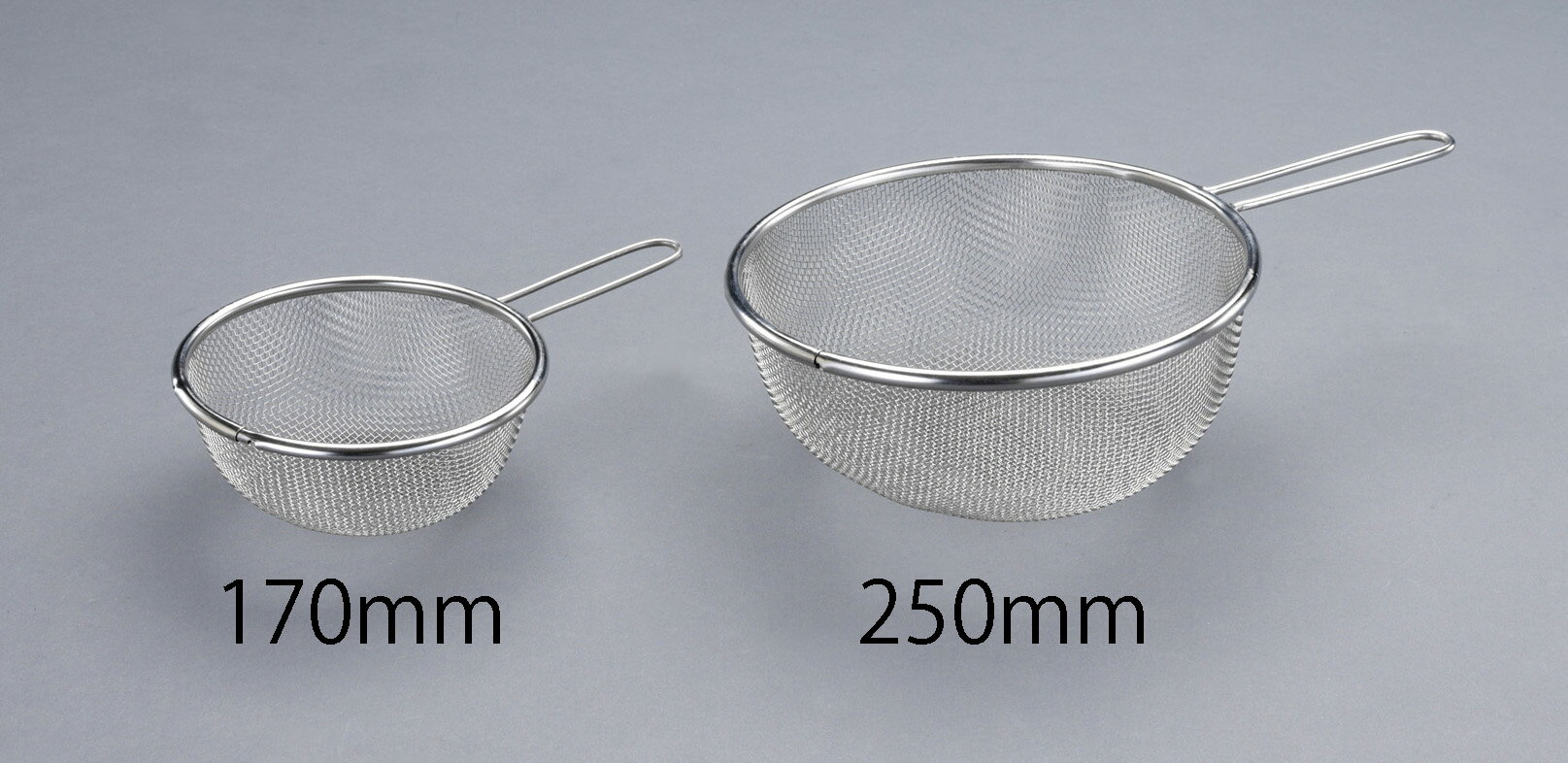 サイズ：φ170X70（H）mmハンドル長：100mm線径：0.42mm材質：ステンレス（SUS304）重量：111g8メッシュフロント受け無し000012252802 HD