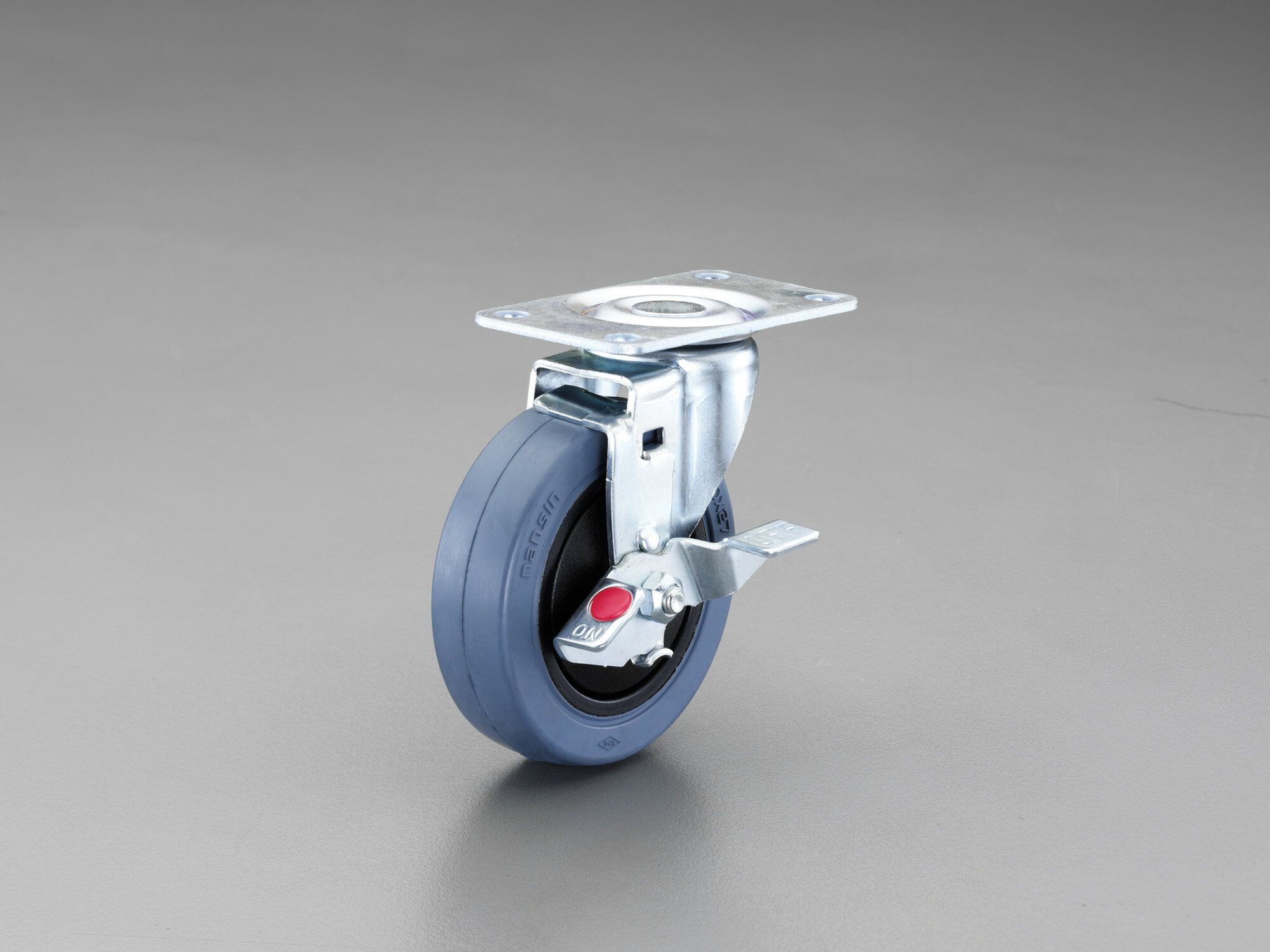 ●材質:金具:スチール(ユニクロームメッキ)、車輪:ゴム●車輪径×幅:100×27mm●耐荷重:60kg●取付高:122mmベアリング入自在(ストッパー付)000012258195楽天 HD店　