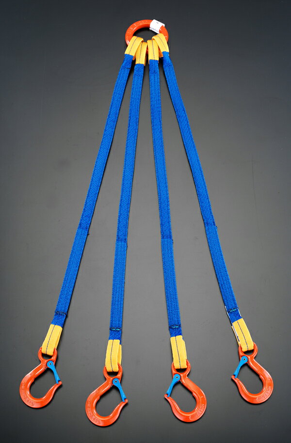 ●材質:スリング:ナイロン、フック・リング:鉄鋳物●有効長さ(m):2.0●使用荷重（t）40°:4.65●使用荷重（t）60°:4.304本吊000012219891楽天 HD店　