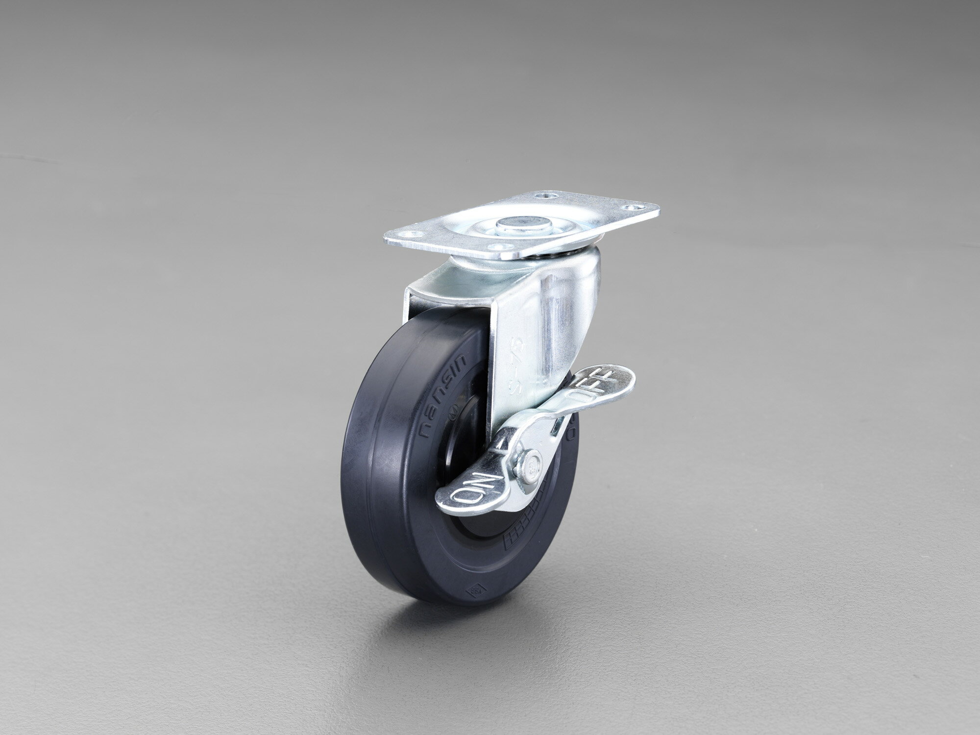 ●仕様:自在(ストッパー付)●車輪径×幅:75×20mm●耐荷重:40kg●全高:92mm●材質:金具:クロームメッキ、車輪:ゴム000012258170 HD　