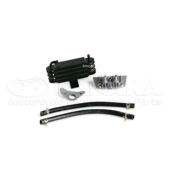 ca0029 田中商会 横型エンジン用 オイルクーラー カラー:ブラック本体ステーでお好みの位置に取付可能です。※ホースの延長が必要な場合は別途ご用意ください。ca0029楽天 HD店