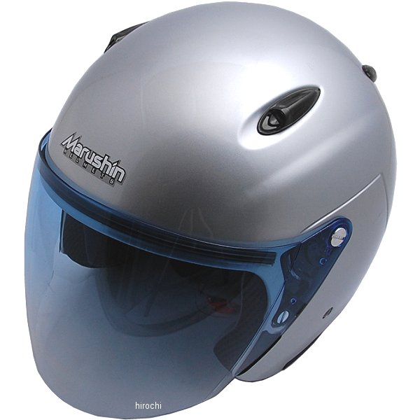 マルシン工業 Marushin ジェットヘルメット M-400XLサイズ:XL(61-62cm未満)カラー:シルバー標準装備:ブルーグラデーション別売りオプション:クリアシールド、スモークシールド規格:SG規格(全排気量適合)【仕様説明】ダ...