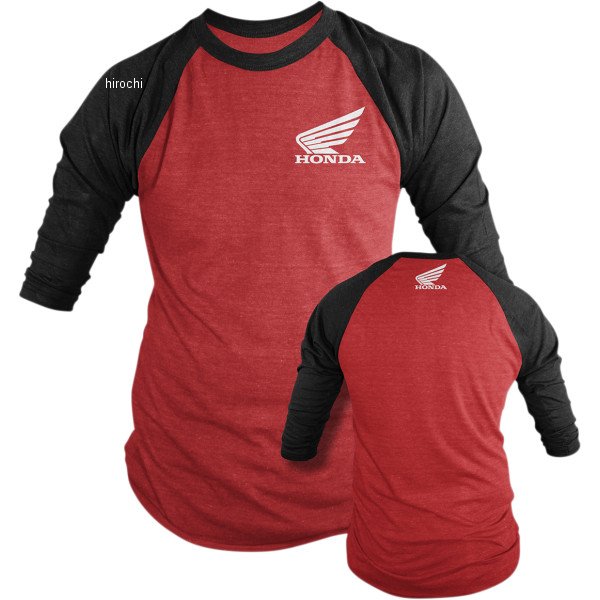 D'cor Visuals ホンダ ロングスリーブTシャツカラー:レッド/ブラックサイズ:2XLサイズ80-111-5楽天 HD店　