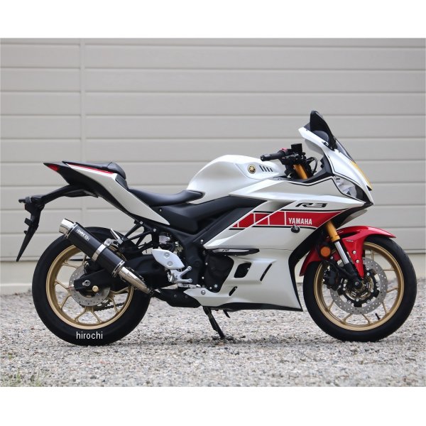 ダブルアールズ WR'S スリップオンマフラー ラウンド22年/23年以降 ヤマハ YZF-R3 (8BL-RH21J)仕様:カーボンサイレンサーJMCA認証近接騒音値:91dB加速騒音値:80dBオイルフィルター:〇ドレンボルト:○重量:...