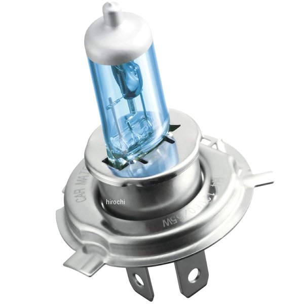 カーメイト エアーネオサイズ:H75×W43×D48(mm)カラー:ホワイト光色温度:4200K明るさ感:135/120Wクラスバルブタイプ:H4 60/55W雨天でも見やすい視認性重視の白色光。4200Kの白色光が見やすさをアップさせます...