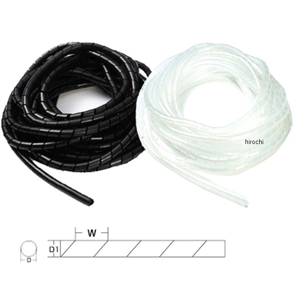 NTB スパイラルラッピングバンド 汎用 カラー:半透明サイズ:長さ10m D:4.1mm D1:6.2mm W:7mmSW-6W楽天 HD店