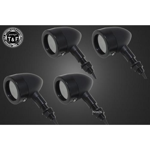 ガレージT＆F ミラーウィンカー 黒 ベゼル 黒 キット本体：アルミ製 ブラック仕上げベゼル部：アルミ製 ブラック仕上げ・ミラーレンズ(ガラス製)仕様外径：約44mm全長：約62mm取り付けネジ径：10mm-1.25ピッチ点灯部分直径：約3...