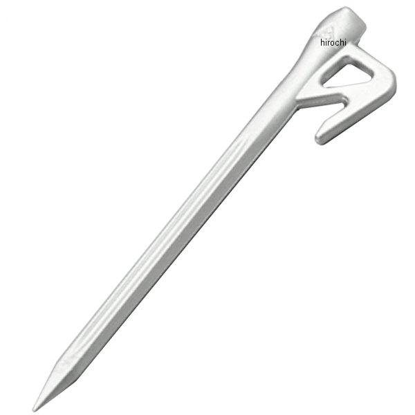 デイトナ アルミ鍛造ペグ KUNAI 200mm軽量で高い強度を誇るアルミ鍛造製のペグ。デザインは忍者の道具"クナイ"をモチーフにしました。硬い地面にはしっかり打ち込め、やわらかい地面でも異形断面のシャフト部が土をしっかり捉えて抜けにくい仕...