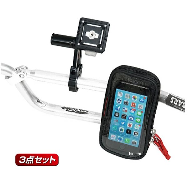 ラフ&ロード モバイルマウントセット スペシャル 3点スマ・ホルダー:6inサイズまで対応アクセサリーマウント:φ20〜Φ28.6ハンドル対応(ゴムスペーサー4枚付属)、テーパーハンドル対応【セット内容】・HH022 HARDY サスペンシ...