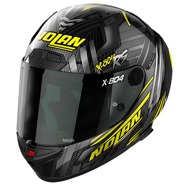 ノーラン NOLAN フルフェイスヘルメット X-804RS ULTRA CARBONサイズ:Lカラー:SPECTRE YELLOW/19アウターシェル材質：カーボン＆コンポジットファイバー内装：脱着洗濯可能あごひも：Dリング規格：SG規格...