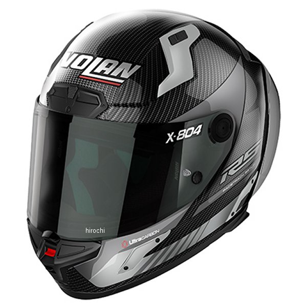 ノーラン NOLAN フルフェイスヘルメット X-804RS ULTRA CARBONサイズ:Mカラー:HOTLAP GRAY/11アウターシェル材質：カーボン＆コンポジットファイバー内装：脱着洗濯可能あごひも：Dリング規格：SG規格（MF...