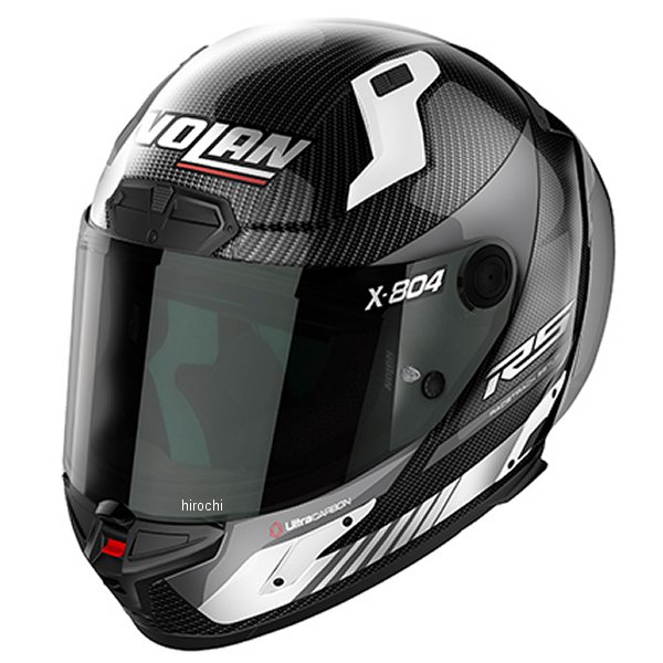 ノーラン NOLAN フルフェイスヘルメット X-804RS ULTRA CARBONサイズ:XLカラー:HOTLAP WHITE/12アウターシェル材質：カーボン＆コンポジットファイバー内装：脱着洗濯可能あごひも：Dリング規格：SG規格（...