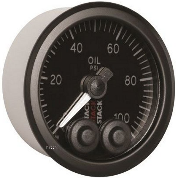 Autometer Stack Instruments Pro Control 52mm 0-100 PSI Oil Pressure Gauge - Black (1/8in NPTF Male)メーカー：AutoMeterメーカー品番：...