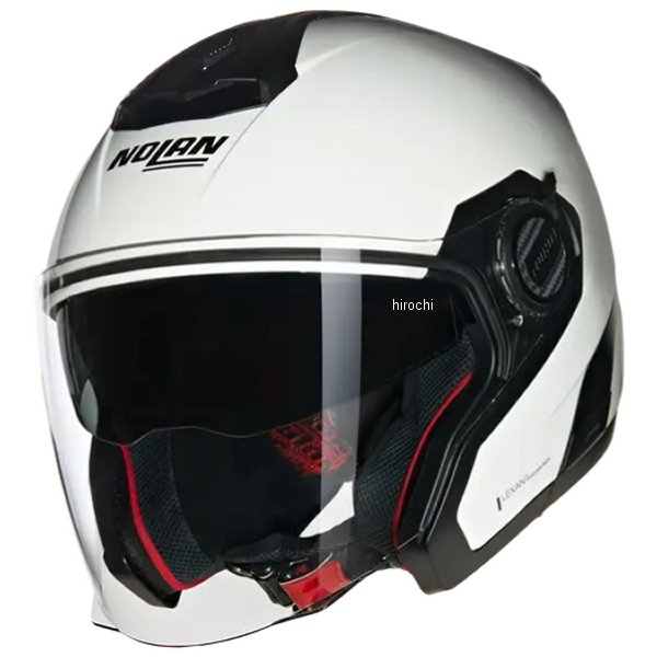 ノーラン NOLAN ジェットヘルメット N405サイズ:Sカラー:クラシック ホワイト/305アウターシェル材質:ハイファンクション・ハイグレードLEXAN?ポリカーボネート内装:脱着洗濯可能(チークパッド一体型)あごひも:マイクロロック...