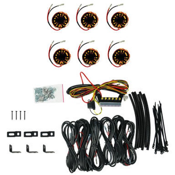 KC HiLiTES Cyclone V2 LED - Rock ライト - 6-ライト System - Amber - 5W Flood Beamメーカー：KC HiLiTESメーカー品番：91041・掲載画像は、カタログより抜粋した参...