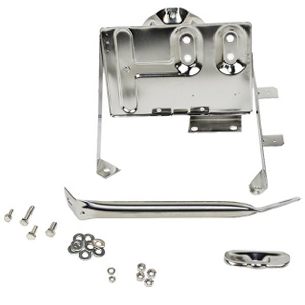 Kentrol 76年-86年 ジープ CJ Battery Tray with support arm - Polished シルバーメーカー：Kentrolメーカー品番：30498・掲載画像は、カタログより抜粋した参考画像となっておりま...