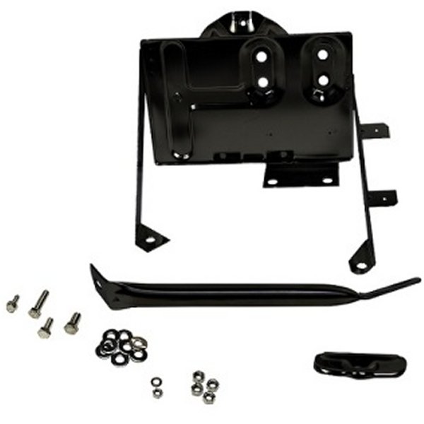 Kentrol 76年-86年 ジープ CJ Battery Tray with support arm - Powdercoat ブラックメーカー：Kentrolメーカー品番：50498・掲載画像は、カタログより抜粋した参考画像となってお...