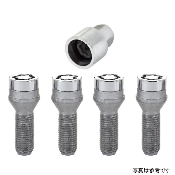 McGard ホイール Lock ボルトセット - 4pk. (Cone Seat) M14X1.5 / 19mm Hex / 31.0mm Shank Length - クロームメーカー：McGardメーカー品番：27000・掲載画像は、...