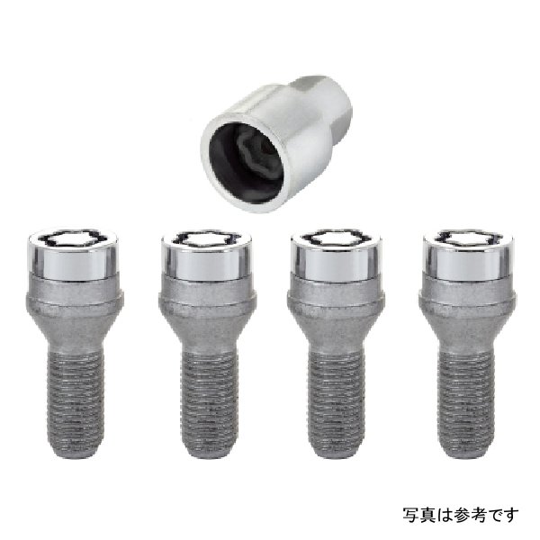 McGard ホイール Lock ボルトセット - 4pk. (Cone Seat) M14X1.25 / 17mm Hex / 27.3mm Shank Length - クロームメーカー：McGardメーカー品番：27226・掲載画像は...