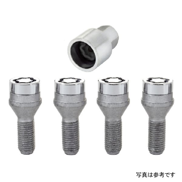 McGard ホイール Lock ボルトセット - 4pk. (Cone Seat) M12X1.25 / 19mm Hex / 25.6mm Shank Length - クロームメーカー：McGardメーカー品番：27261・掲載画像は...
