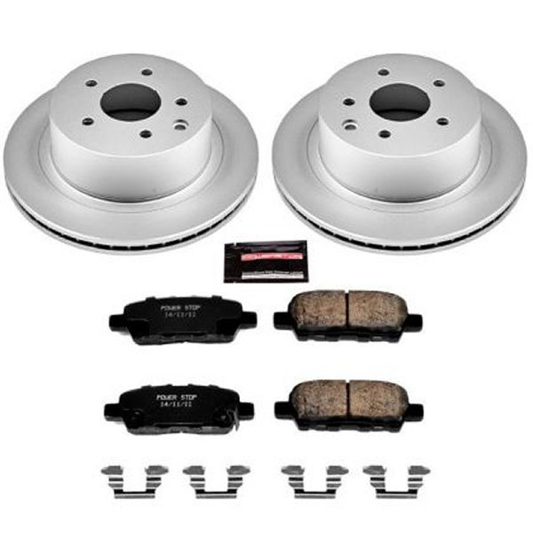 Power Stop 11年-19年 ニッサン Leaf リヤ Z17 Evolution Geomet Coated ブレーキ キットメーカー：PowerStopメーカー品番：CRK6761・掲載画像は、カタログより抜粋した参考画像となっ...