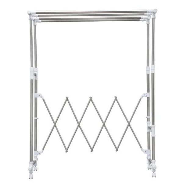 ●※注意※…【お客様組立品】●使用時サイズ(W×D×H)mm…1200〜2100×530×1160〜1610●耐荷重(kg)…40●材質…ステンレス巻きスチールパイプ、ポリプロピレン、ABS樹脂●収納サイズ…530×80×1310mm●重量...