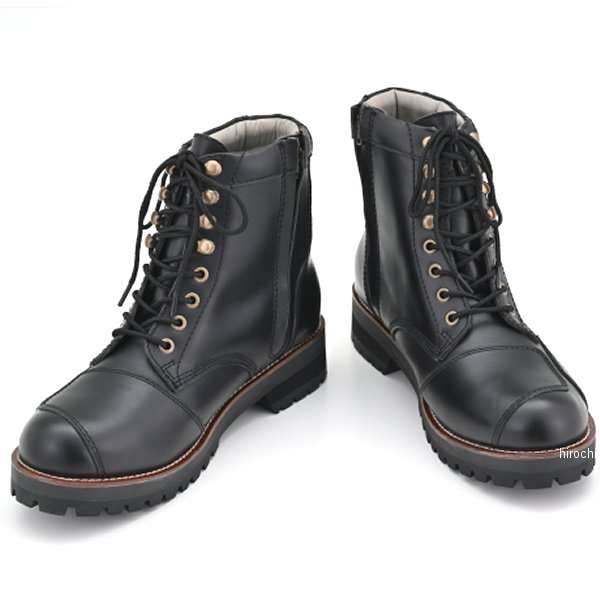 デイトナ DS-001 ダービーライドブーツ レディース ブラック 24.0cmサイズ：24.0cmカラー：ブラックMaxFritzの佐藤氏が監修。4ホール、4フックのレースアップショートブーツ。2mm以上の厚みのあるフルグレインレザーを厳...