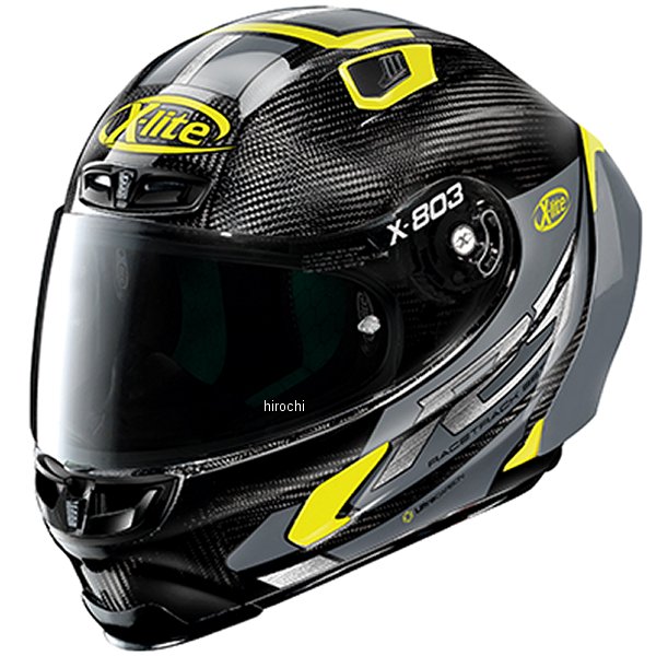 ノーラン NOLAN フルフェイスヘルメット X-803RS Ultra Carbon スカイワープ 黄/50 Mサイズハイエンド素材を使用し、軽量と強度を両立したフラッグシップモデル。風洞実験や実走試験、MotoGPレースで培った空力性能...
