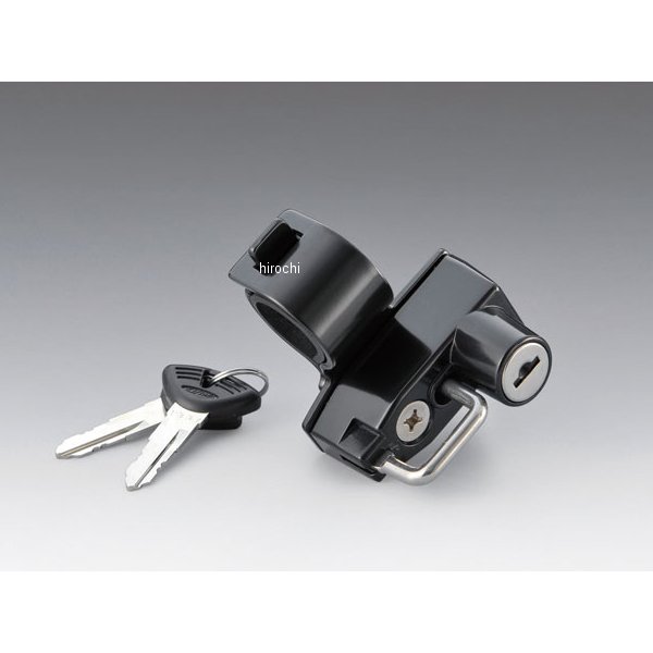 キジマ ヘルメットロック ブラック 17年- BMW G310R/GS17年- BMW G310R/GS(装着箇所)左側フレームへクランプ(材質)スチール製(色)ブラック外出先等で重宝するヘルメットロックです。ショッピングや観光中にヘルメッ...