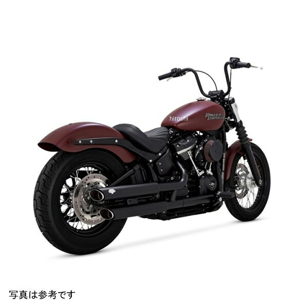 1801-1534 バンス＆ハインズ VANCE&HINES TwinSlash PCX 3in Slip-on ツインスラッシュ 3インチ スリップオン ブラック マフラー 18年-20年 ハーレー FLFB ファットボーイ18年-20年...