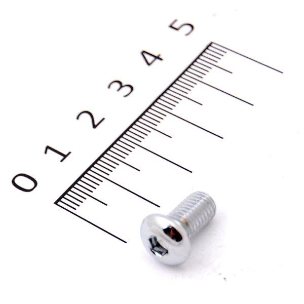 六角穴付きボタンボルト クローム 1/4-28 X 首下 1/2インチ(1個売り)DS-190833-ea楽天 HD店　