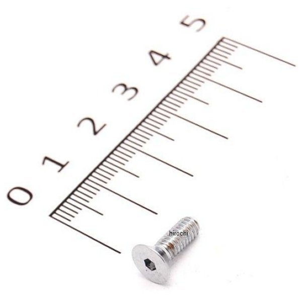 六角穴付き皿ボルト クローム #8-32 X 全長 1/2インチ(1個売り)DS-192349-ea楽天 HD店　