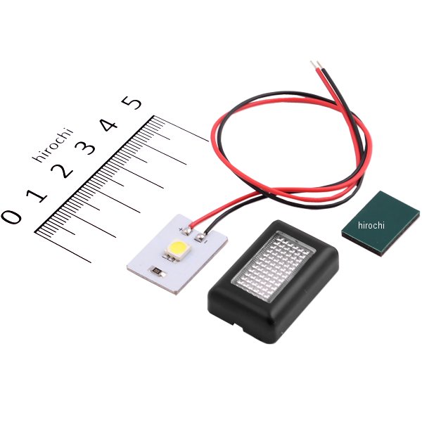 エーモン LED フラットLED (白)・DC12V専用・LED1灯・発光色 白:8000ケルビン(色温度)・消費電流 20mA・コード太さ 0.2sq相当・コードの長さ 200mm・専用レンズ カバー付属・両面テープ付属・レンズ カバーサ...